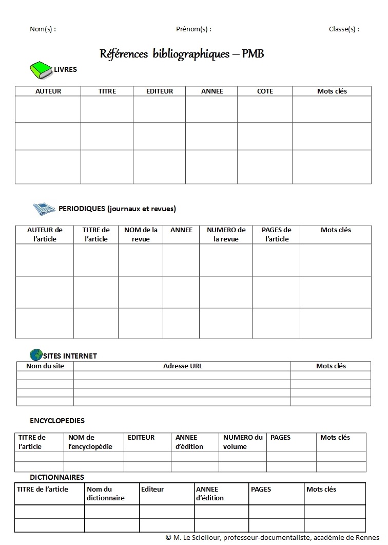 Bibliographie | collège Stella Maris